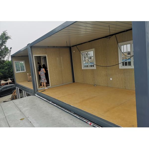 Quality Flat Pack Dormitory 50mm Rock Wool Sandwich Panel Container House for sale