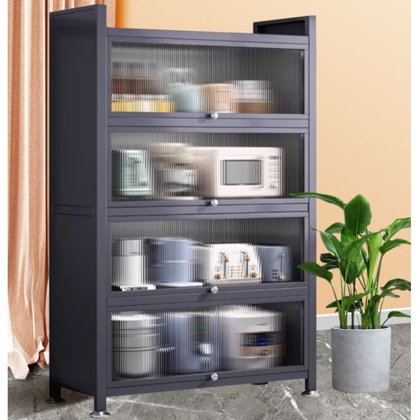 Quality Carbon Steel metal kitchen pantry Easy To Clean 28 Cm Wide for sale