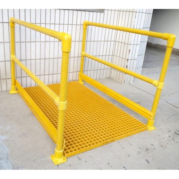 Quality Corrosion Resistant Fiberglass Composite Guardrail System with 40% 80% Open Area for sale
