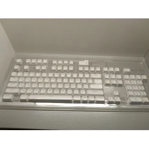 Quality White Soft Matte Texture Dual Shot PBT Keycaps 1.5mm Thickness Personalized for sale