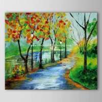 Quality Bright Landscape Abstract Modern Art Oil Painting For Neo - Classic Style Spaces for sale