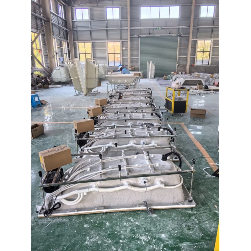 Rectangular 1700mm Hydro Massage Acrylic Bathtub Assembled Panels
