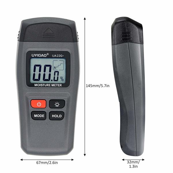 Quality 10mm Lumber Moisture Tester With Large LCD Characters Display for sale