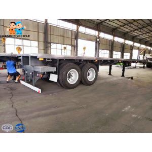 Quality Strong Rigidity Strength Leaf Spring 20ft 45T Flatbed Utility Trailer for sale