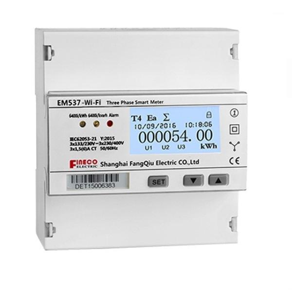 Quality EM537 WiFi 3*133/230V 3*230/400V 5 65 A Wireless KWH Digital Bidirectional Power Meter for sale