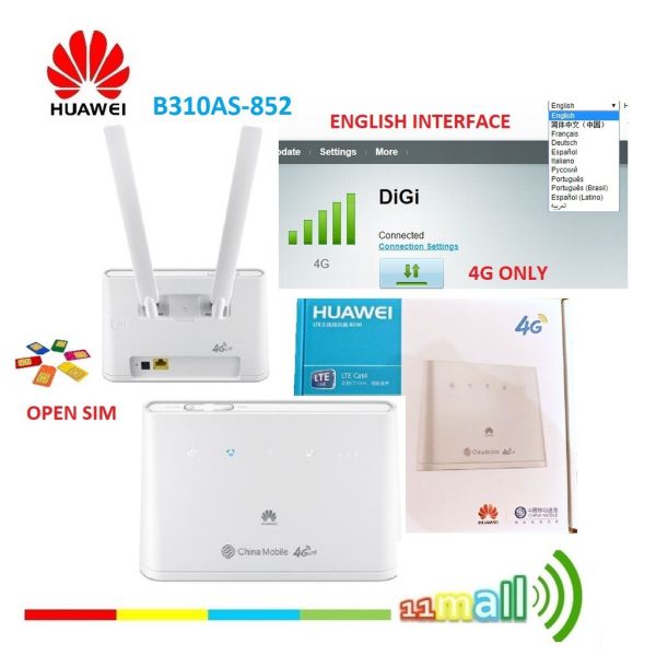 Quality Unlocked Huawei B310As-852 4G CPE Router Wireless Router with SIM Card Slot Plus for sale