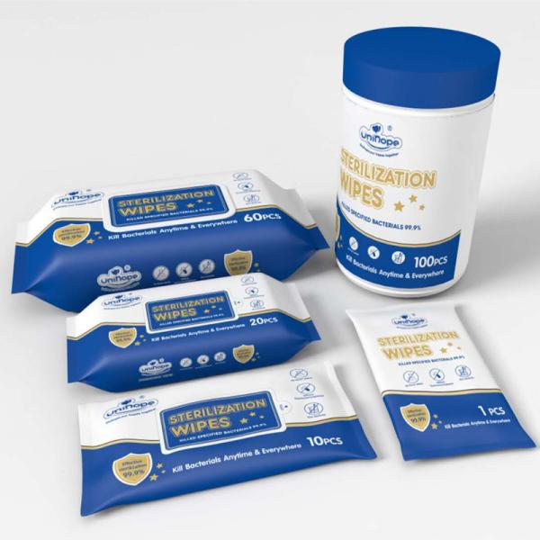 Quality MSDS Certified Medical Disposable Antibacterial Wet Wipes with 99.9% Sterilizing Rate for sale
