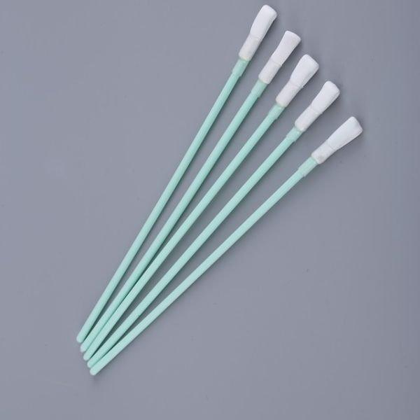 Quality Polyester Wrapped Double Knitted Non Woven Plastic Q Tips Polypropylene Stick No hurt Swab for sale