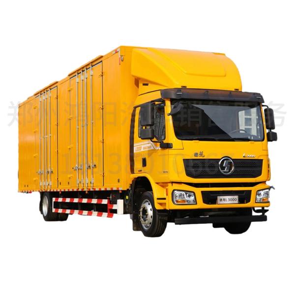 Quality 10 Forward Shift Number Shacman L3000 Cargo Truck With Dry Cargo Box And Double Cabin for sale