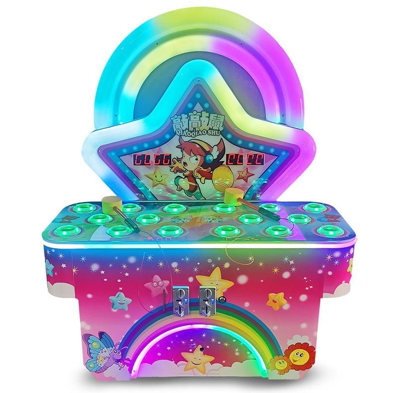 Quality 2 Players Hitting Hammer Arcade Machine Whack A Mole Hit Jump Mouse Amusement for sale