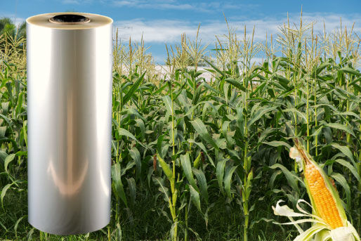 50 Mic PLA Biodegradable Film Biomass Plastics Wrapping Film For Shrink Band