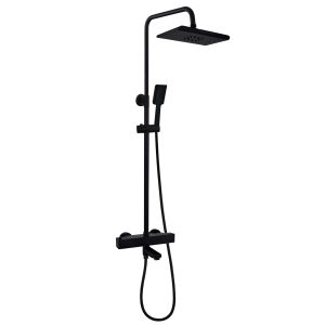 Quality Leadfree H59 Shower Head Brass Matte Black Shower Faucet Set OEM for sale