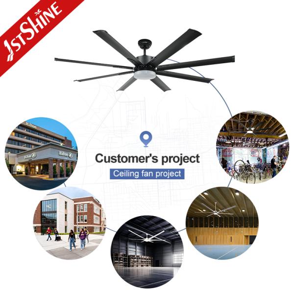 Quality 64" Industrial Ceiling Fan With LED Light And Remote Control for sale