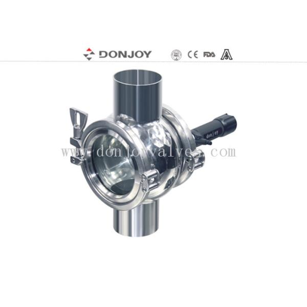 Quality Zero Dead Angle No Retention Sanitary Stainless Steel Sight Glass for sale