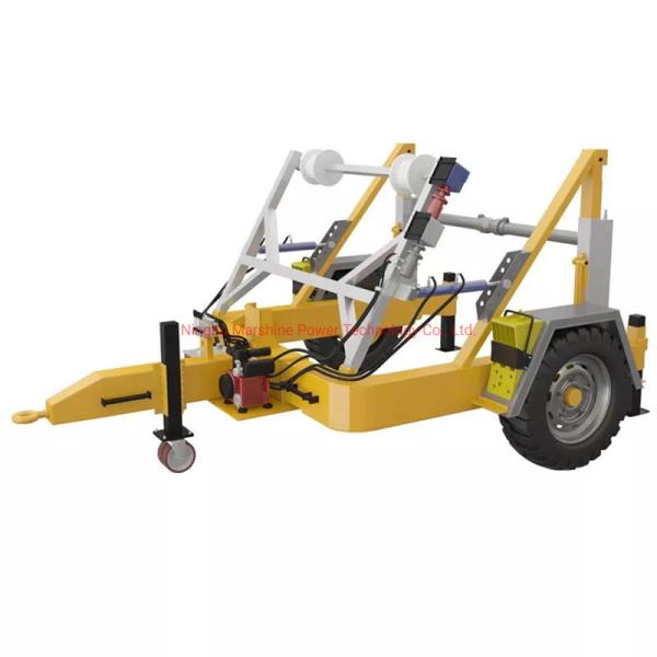 Quality 10T Iron Steel Hydraulic Cable Drum Trailer Reel For Power Construction for sale