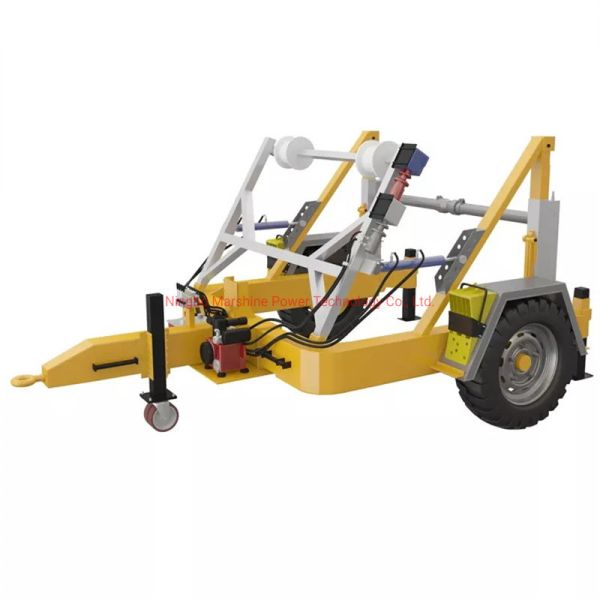 Quality Power Construction Diesel Engine Cable Drum Trailer ISO9001 Certificated for sale