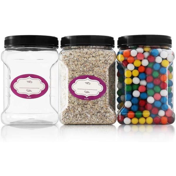 Quality 380ml Plastic Screw Cap Jars 20cmx20cm Plastic Cookie Containers for sale