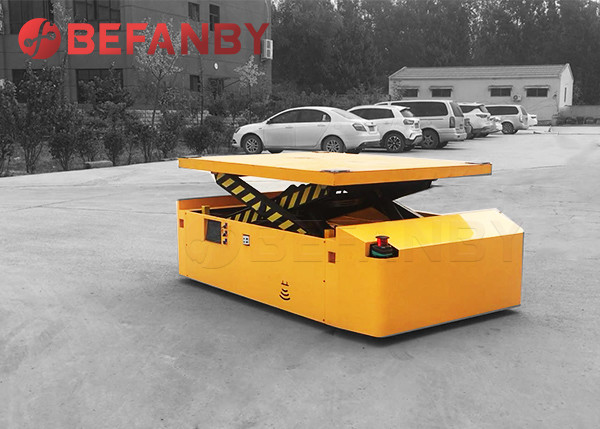 Quality PLC AGV Automatic Guided Vehicle Omnidirectional Transfer Cart for sale
