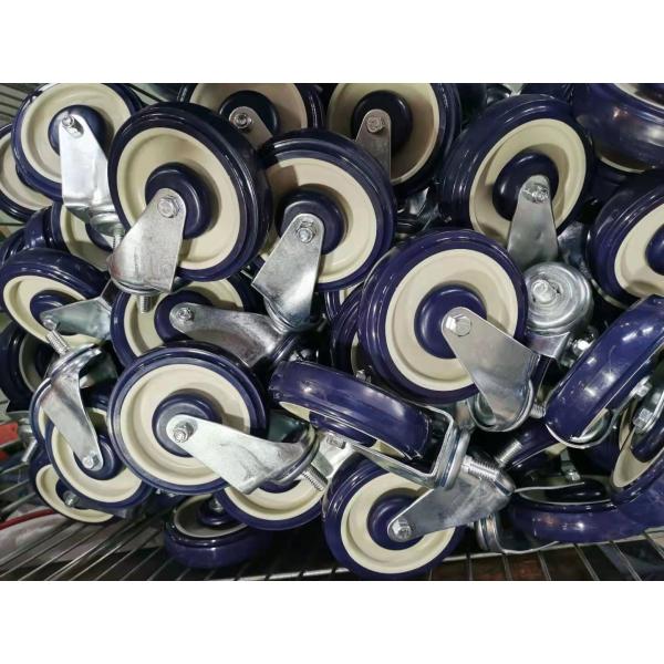 Quality 100mm PU Trolley Wheels Heavy Duty for sale