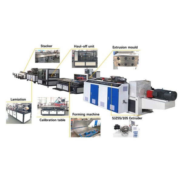 Quality 3mm WPC PVC Wall Panel Extrusion Line Production Ceiling Panel Making Machine for sale