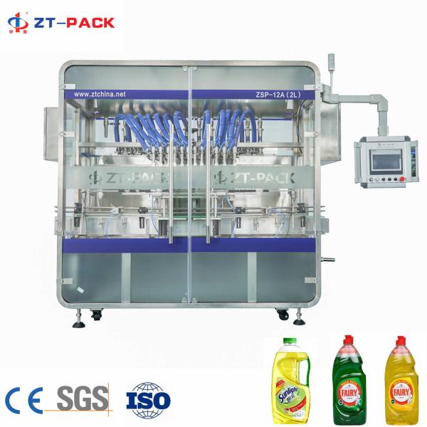 Quality 4kw PLC Detergent Filling Machine 700b/H Dishwashing Liquid Filling Machine for sale