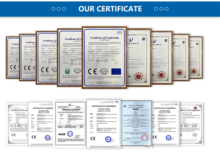Quality certifications