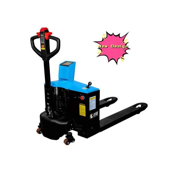 Quality CE Certified Hydraulic Li Ion Pallet Truck With Weighing Scale 750W Drive Motor for sale