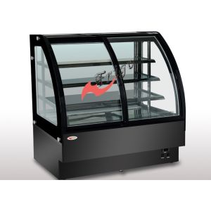 Quality 3 Shelves Food Display Showcase Front Sliding Door , Glass Bakery Display Case for sale