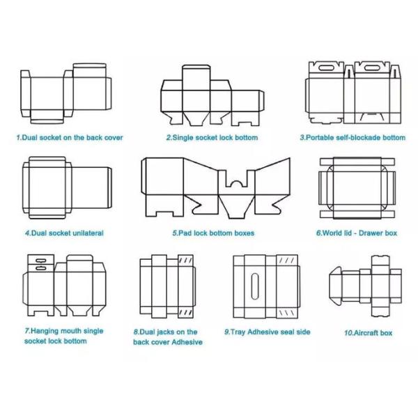 Personalised Corrugated Paperboard Product Packing Box for Sale with Locking Tab
