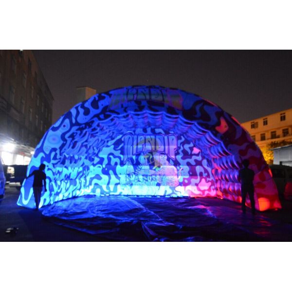Quality Outdoor Playground Colorful Led Inflatable Tunnel Entrance Tent for Event for sale