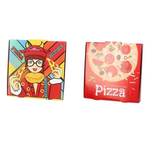 Quality Takeaway Corrugated Cardboard Pizza Boxes Custom Logo Printing for sale