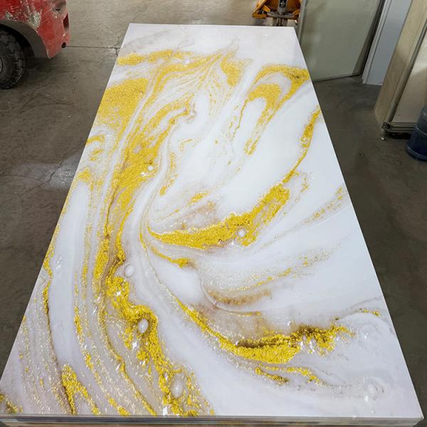 Quality 4*8 Ft UV PVC Marble Sheet Waterproof Hot Stamping/3D Printed Indoor Panels UV Boards for sale