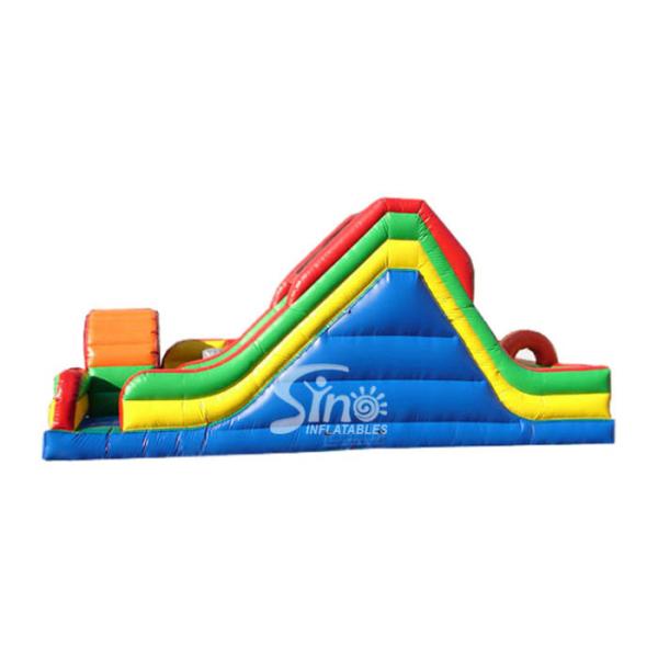 Quality Amazing Multifunction Commercial Kids Inflatable Obstacle With Big Slide for sale