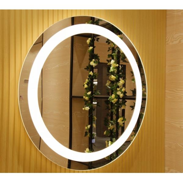 Quality Illuminated 5mm Polished Silver Mirror For Elegant House Bathroom Decor for sale