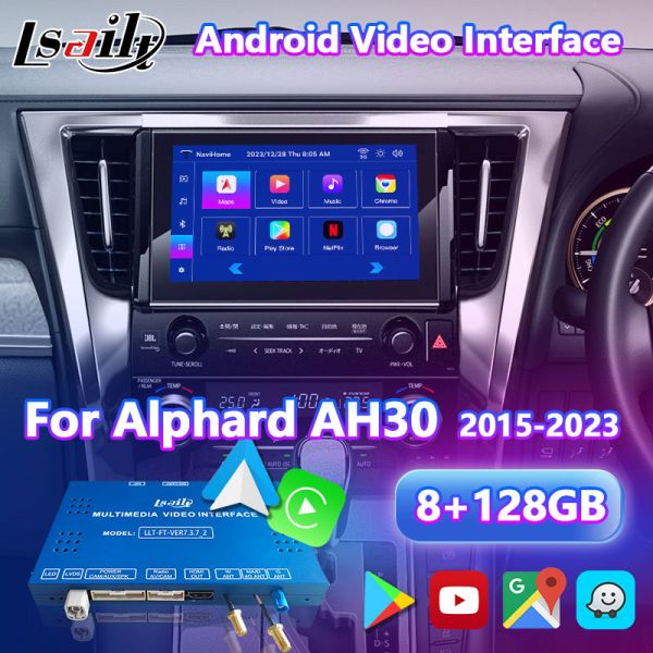 Quality Lsailt 8+128GB Android Carplay Multimedia Video Interface for 2015-2023 Toyota Alphard AH30 for sale