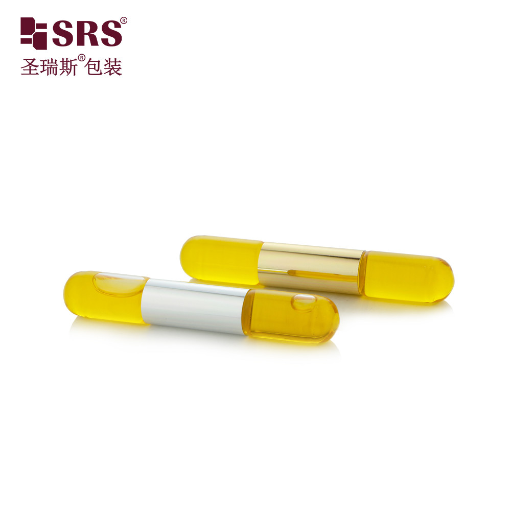 Quality SGB2-3ml+3ml Clear Round Bottom Tube Vial Glass Roll On Nail Oil Bottle for sale