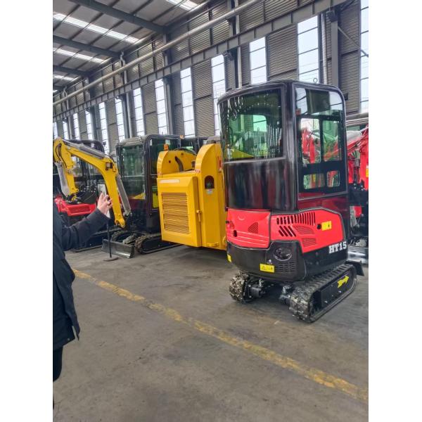Quality 1.2 Ton Micro Digging Machine CE Approved Small Crawler Excavator Yellow Black for sale