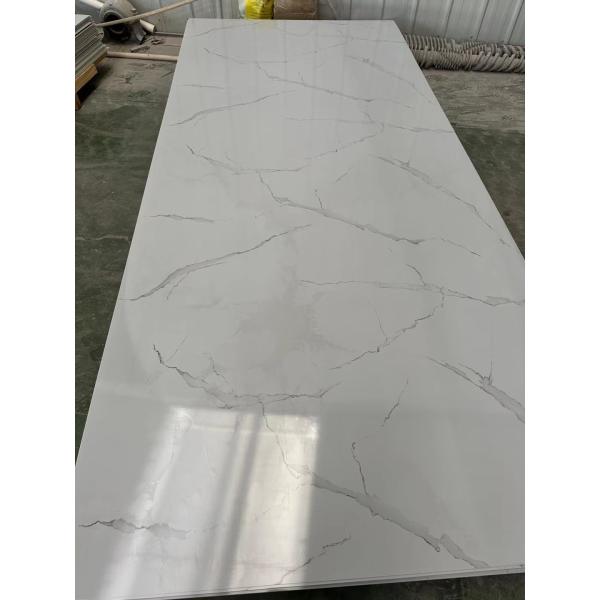 Quality 3mm White PVC Wall Panel 1220*2440mm uv marble sheets Board For Interior for sale