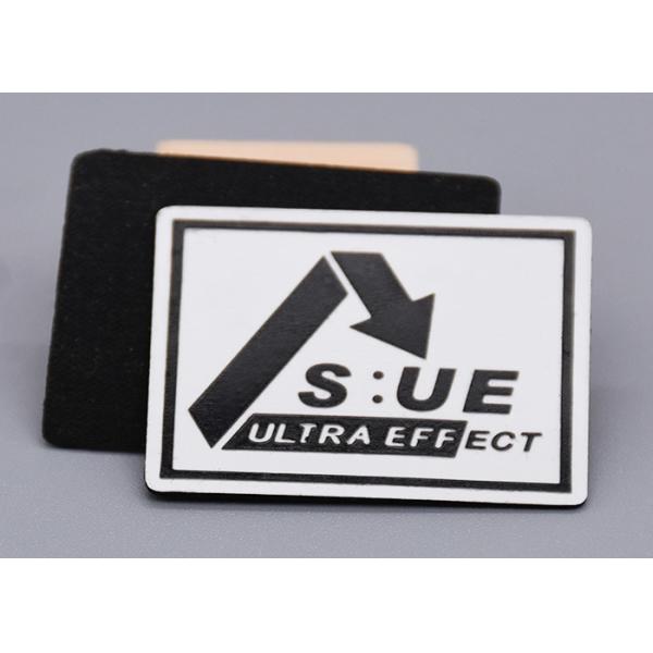 Quality Custom Silicone Black Logo Screen Printed Labels For Clothing for sale