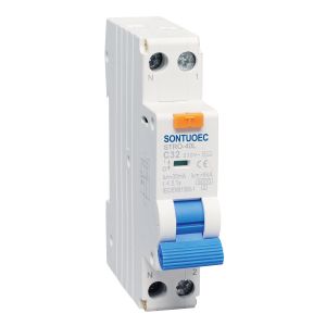 Quality 6KA 4.5KA 18mm width 1P+N Single Phase Electrical Type RCBO Circuit Breaker 40A for sale