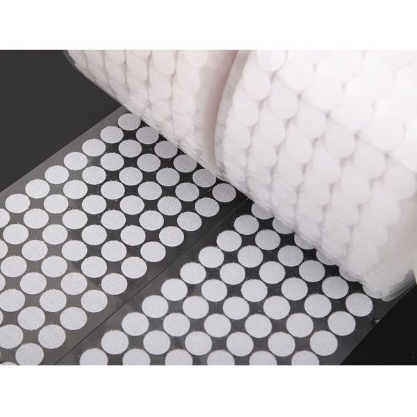 Quality 20mm 30% nylon 70% polyester diameter black hook and loop self adhesive dots for sale