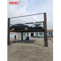 Quality Oil cylinder +Chain 4 post parking lift for 3 cars parking on one decker 6T 3750mm high for sale