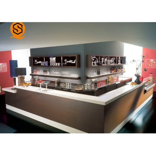 Quality Cash Register Solid Surface Bar Counter With Pure Acrylic Material for sale