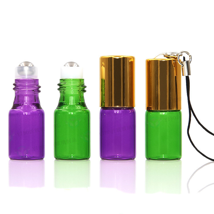 Quality ‌1ml Refillable Roll On Bottles Red Purple Yellow 1ml Roller Bottles for sale