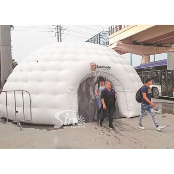 Quality Mobile Blow Up Sanitizing Igloo Dome Inflatable Disinfection Tent Tunnel For for sale