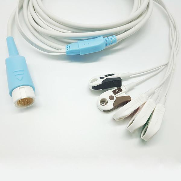 Quality Medical 12 Pin HP Disposible 5 Lead Ecg Cable for sale