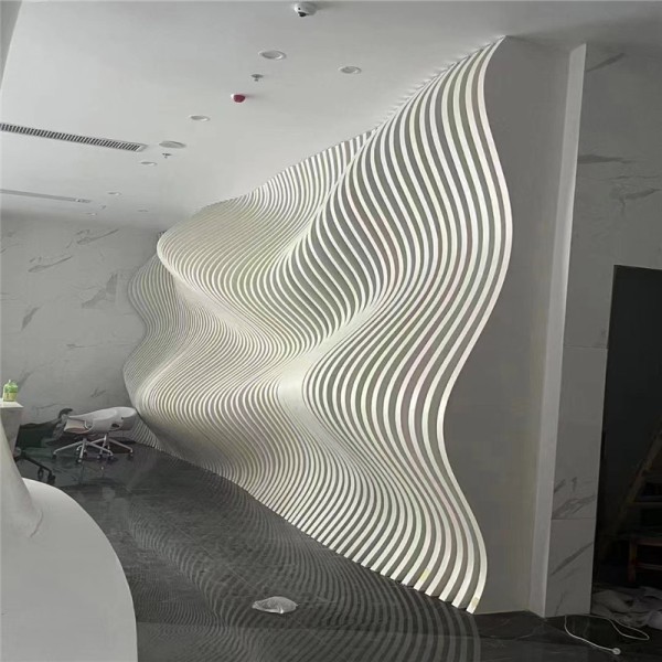 Quality 2.85mm Thickness Metal Ceiling Design Acoustical Ceiling Baffles Wave Like Ceilings for sale
