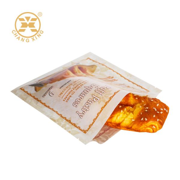 Quality Custom Heat Sealing Dessert Biscuit Bread Bag LDPE Plastic Bread Packaging Pouch for sale