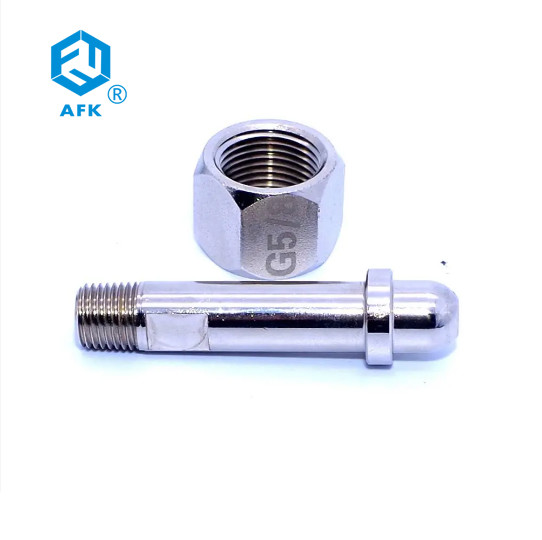 Quality Hexagon DIN477 BS341 CGA Gas Cylinder Adapter 316 Male Thread for sale