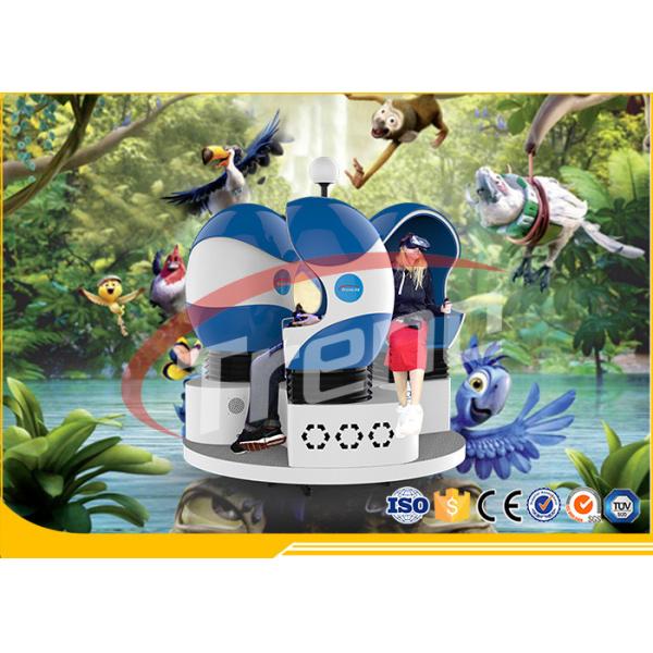 Quality Amazing Blue 9D Virtual Reality Simulator , VR Game 9D Action Cinema CE Approved for sale
